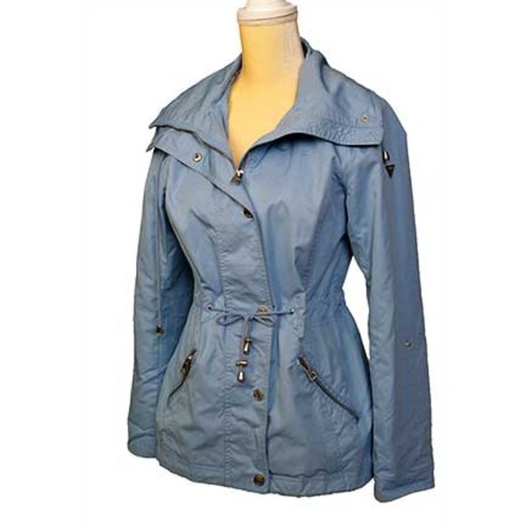 guess LA | Jackets & Coats | Guess Light Blue Lined Jacket Coat Rain ...